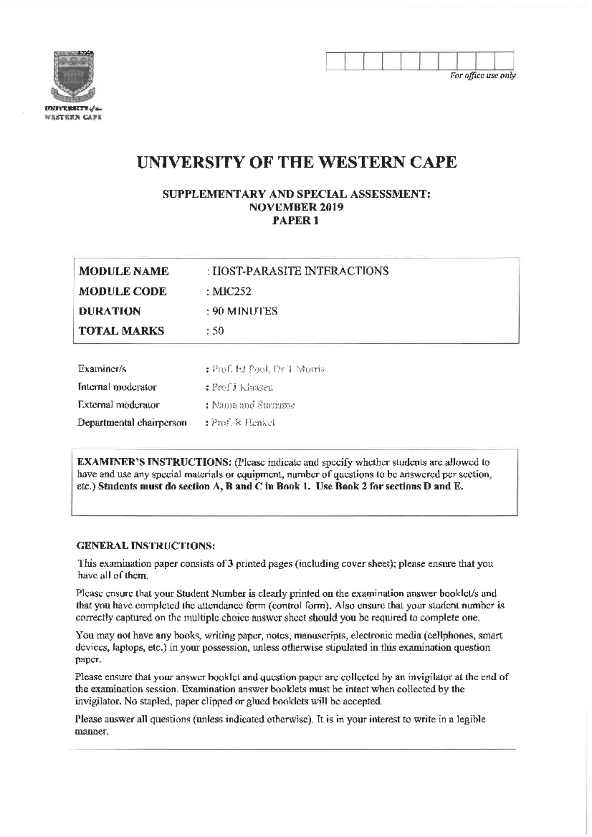 MIC252P1 2019 Nov Supplementary Exam - Past Question Paper - Studocu