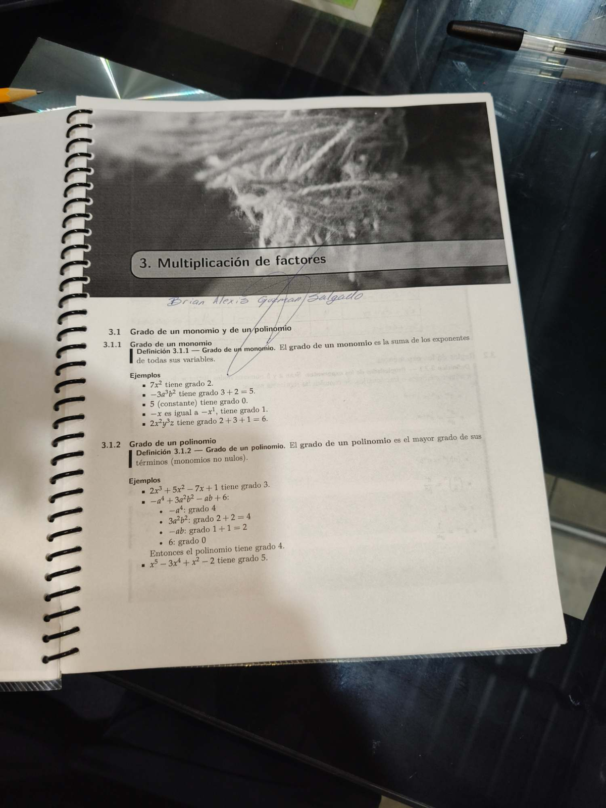 3.1 Grado de Monomios y Polinomios - Ejercicios y Reglas - Studocu