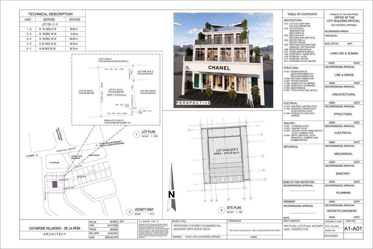 Proposed 3 Storey Commercial Building Plans (ARC0642024) - Studocu