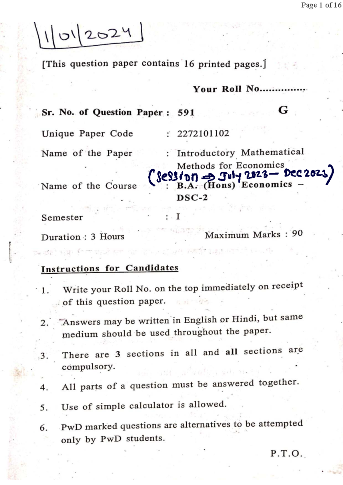 Introductory MME-2023 Exam Notes and Solutions - Studocu