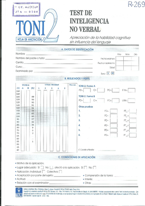 11. TONI-2 - Manual de una prueba de inteligencia no verbal - TONI TEST ...