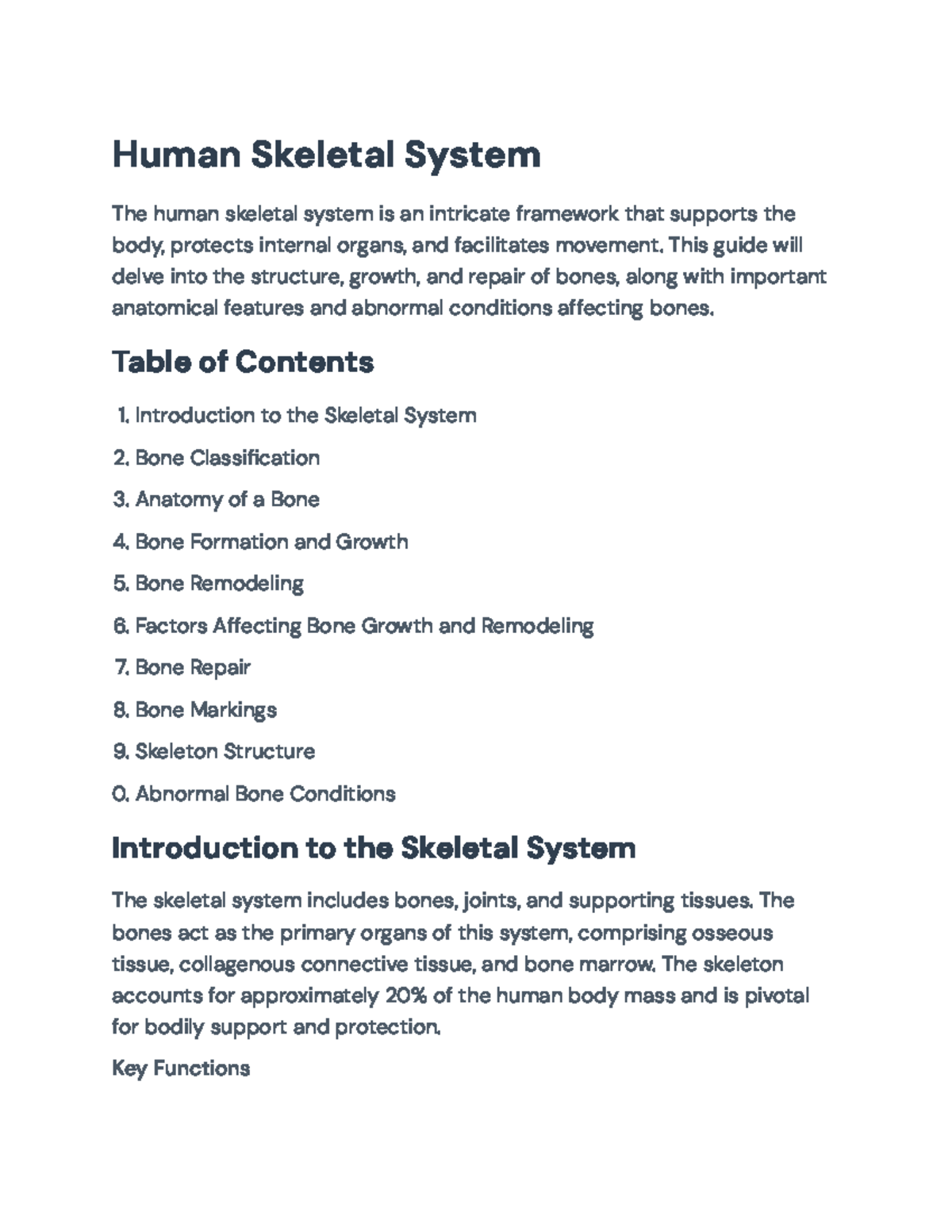 Human Skeletal System Overview: Structure, Functions, & Conditions ...