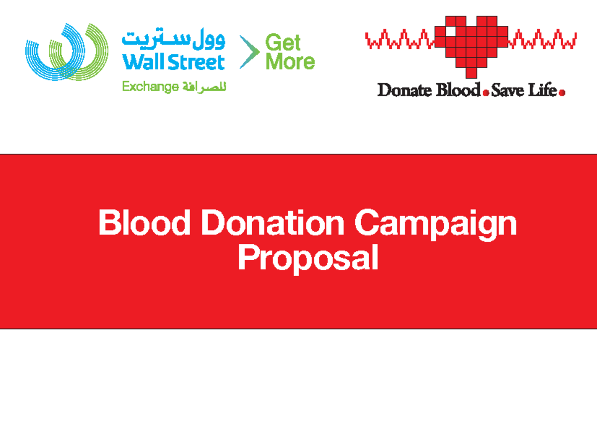 Blood Donation Campaign Proposal: March 2016 Event Overview - Studocu