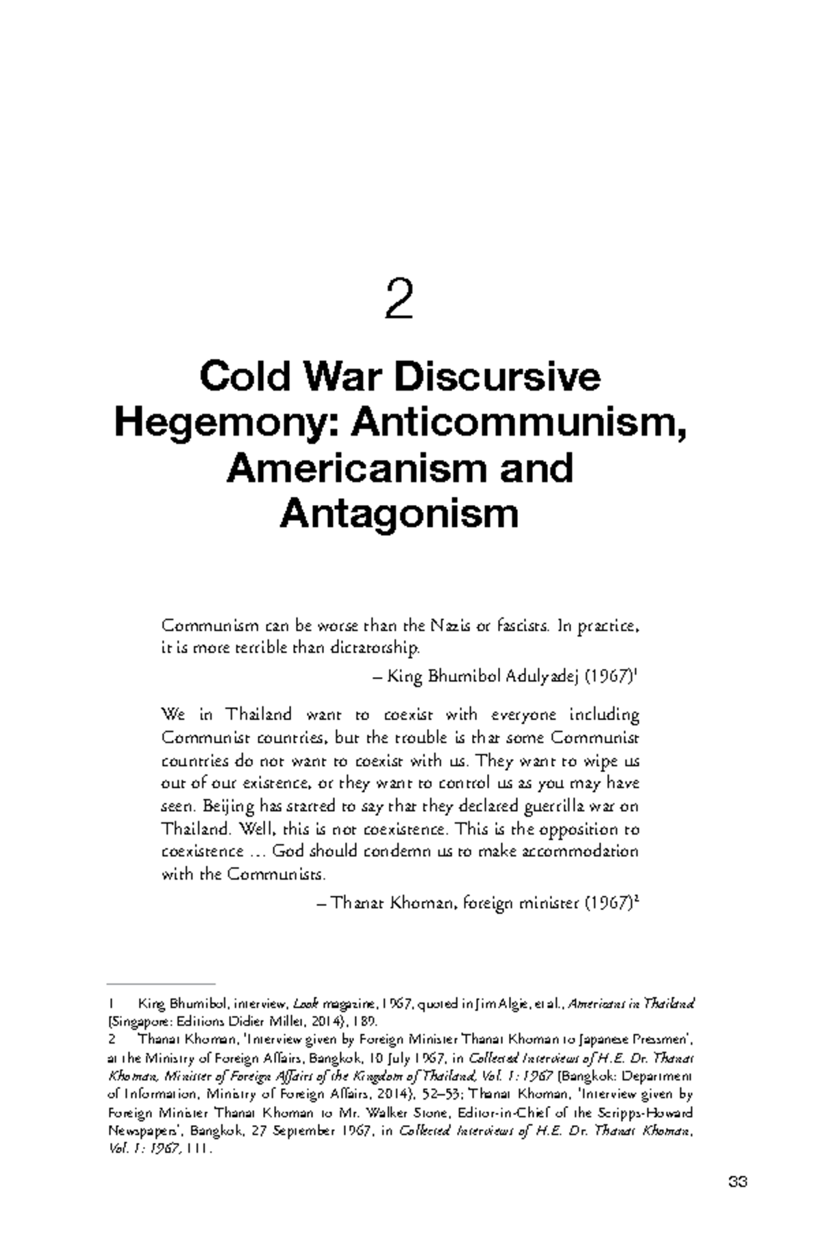 Cold War Discursive Hegemony: Anticommunism in Thai Politics - Studocu