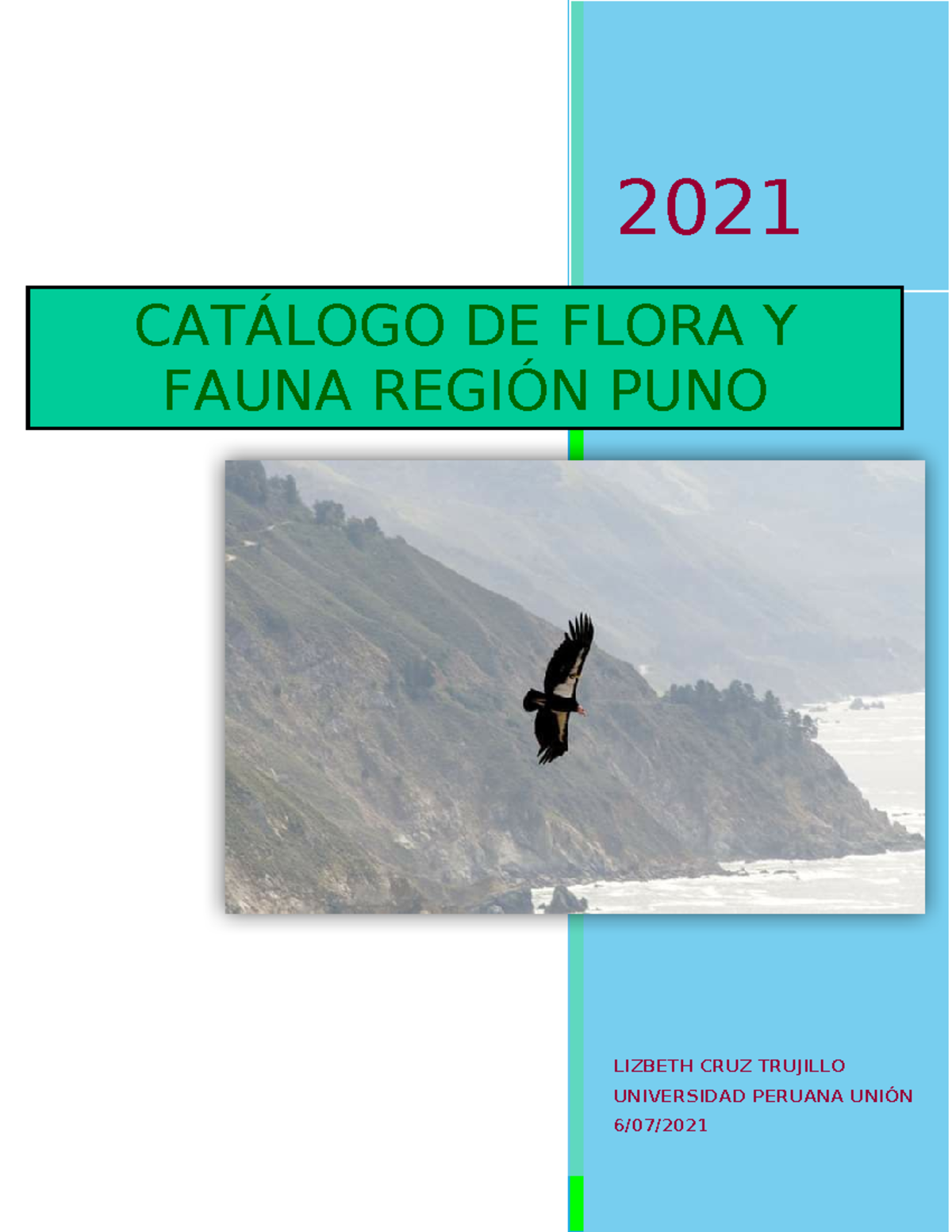 CATÁLOGO DE FLORA Y FAUNA REGIÓN PUNO - LIZBETH CRUZ TRUJILLO - Studocu