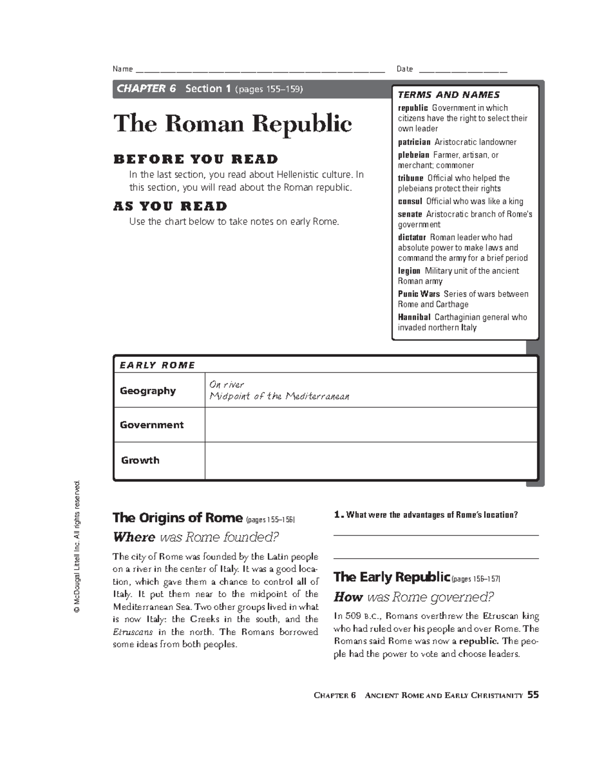 Roman Republic Study Guide: Key Terms and Concepts from Chapter 6 - Studocu
