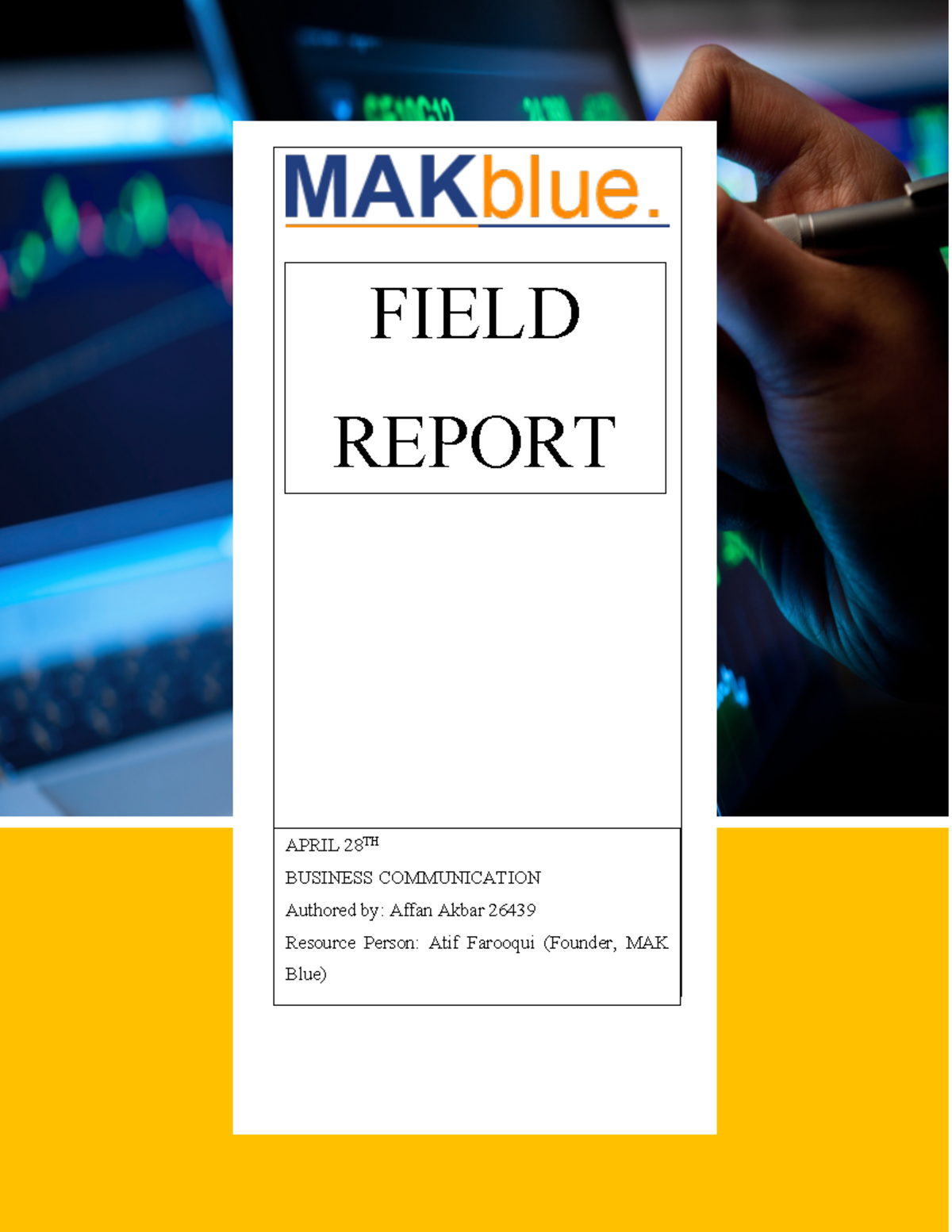 Field Report on Business Communication (26439) - Insights from MAK Blue ...