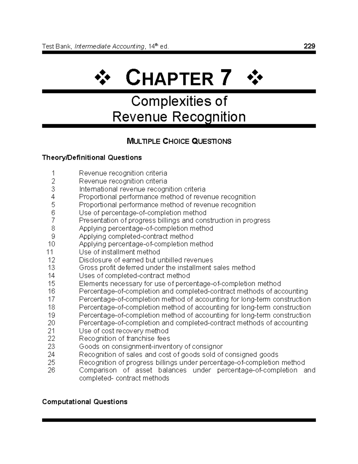 Test Bank for Intermediate Accounting (14th Ed) - Chapter 7 Solutions ...