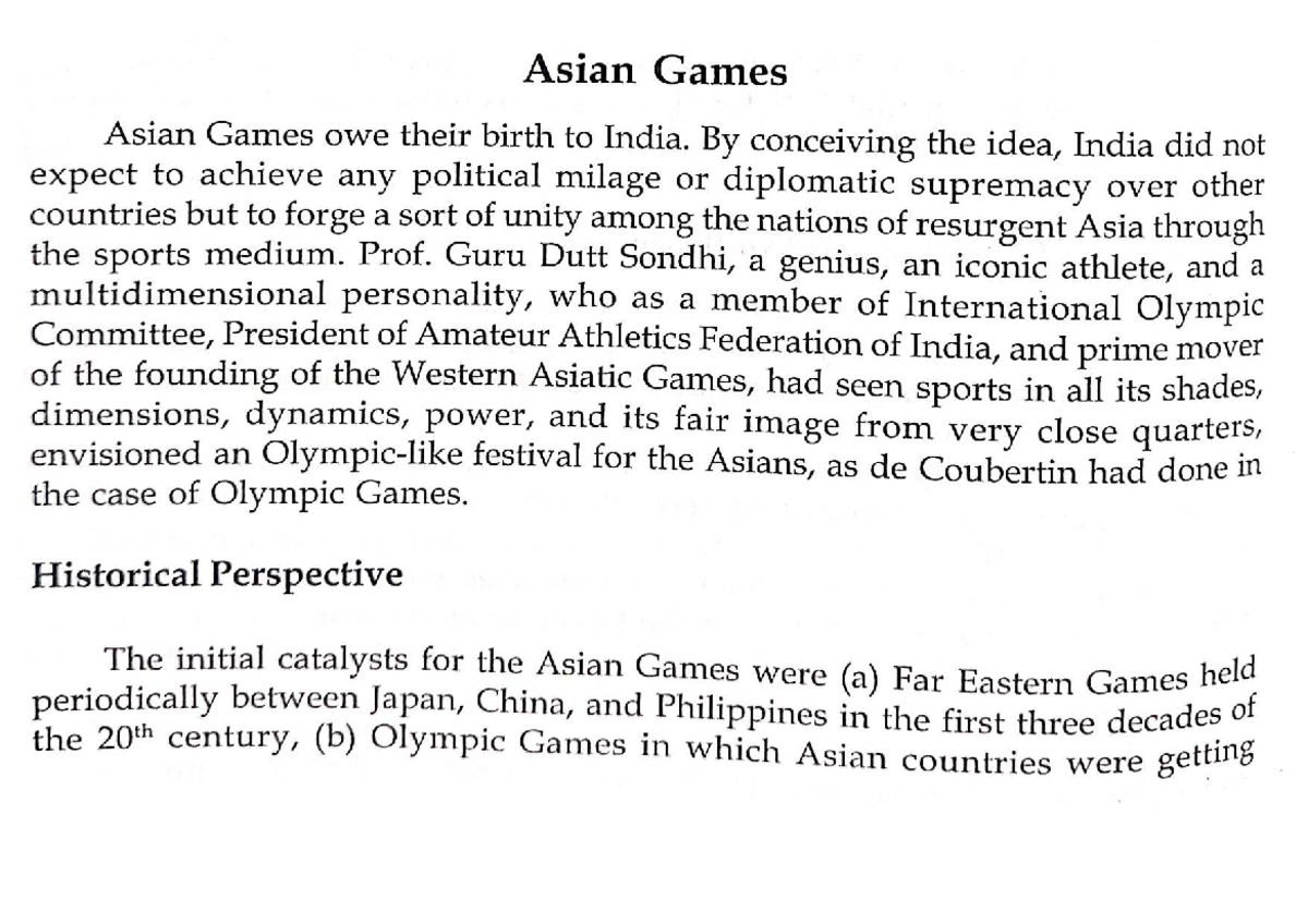 Asian Games & Commonwealth Games: Historical Perspectives and Impact ...
