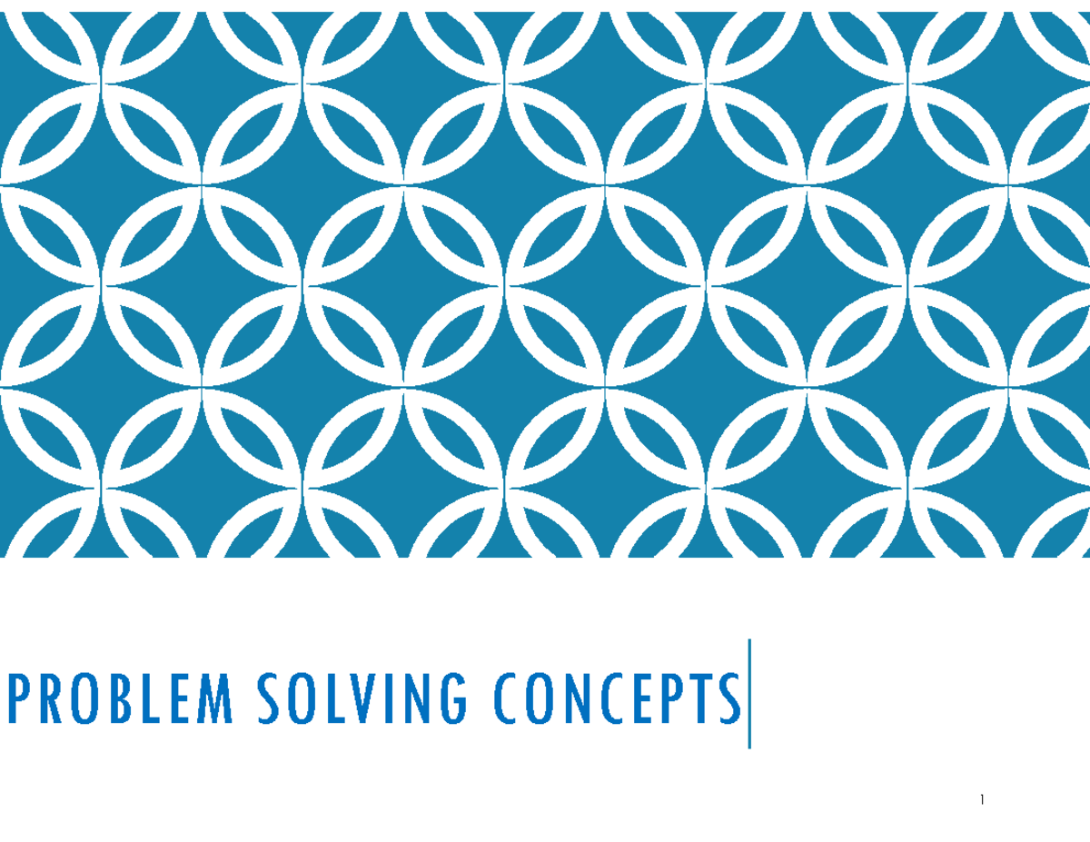 Week 2 - Intro to Problem Solving Concepts in Programming - Studocu