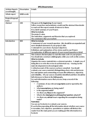 EPQ Presentation Guide - EPQ PRESENTATION GUIDE PAPERWORK TO BE ...