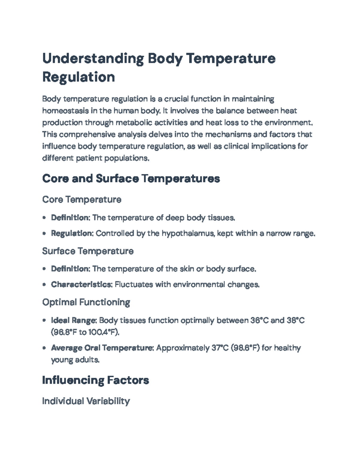 Understanding Body Temp Regulation: Mechanisms & Clinical Implications ...
