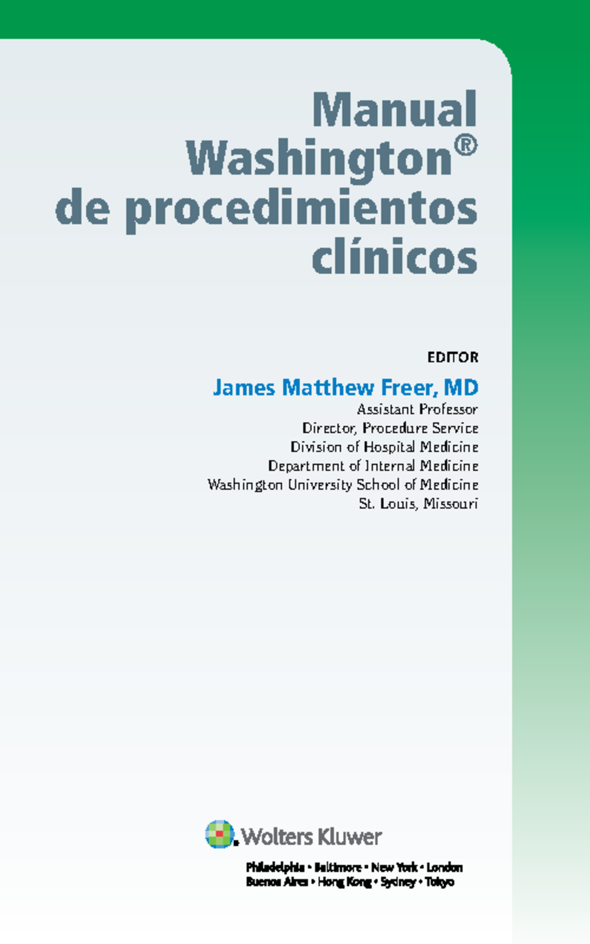 Procedimientos clínicos (Ed. 1st, 2017 ) - Manual Washington ® de ...