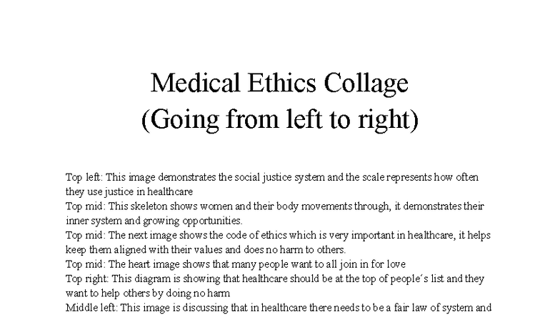 Medical Ethics Collage: Visualizing Justice and Care in Healthcare ...
