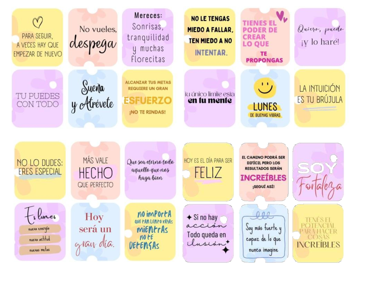 Tarjetas de Motivación: Inspírate y Alcanza tus Metas - Studocu