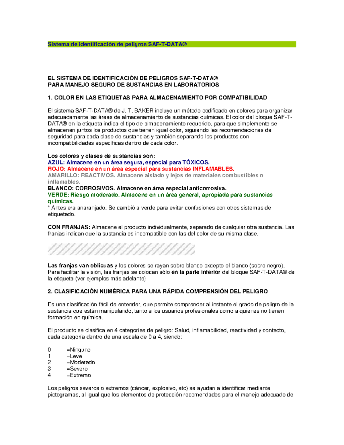 Norma Saf t Data - Sistema de identificación de peligros SAF-T-DATA® EL ...