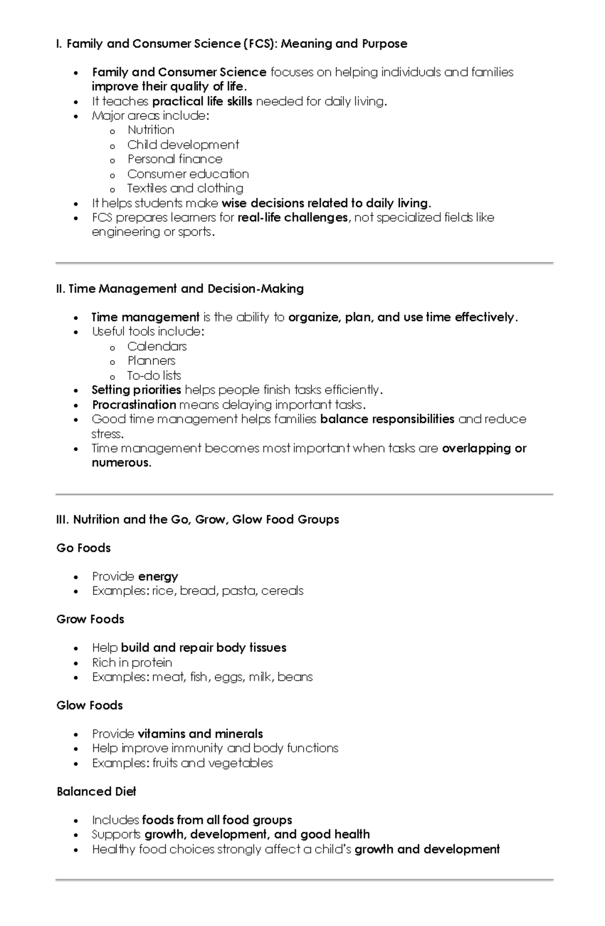 Q03 G08 FCS REV - Family and Consumer Science Overview and Key Concepts ...
