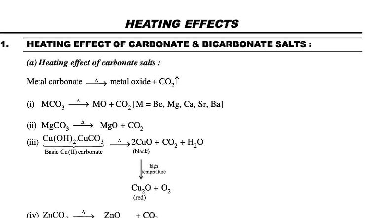 Heating Effects of Carbonate, Bicarbonate, and Sulfate Salts (CHEM 101 ...