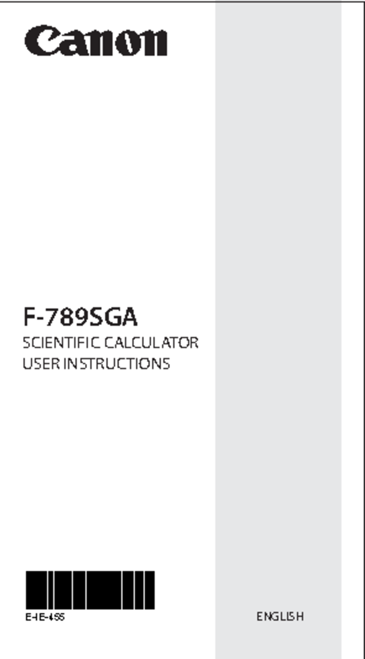 F-789SGA Scientific Calculator Functions - Board Exam Guide - Studocu
