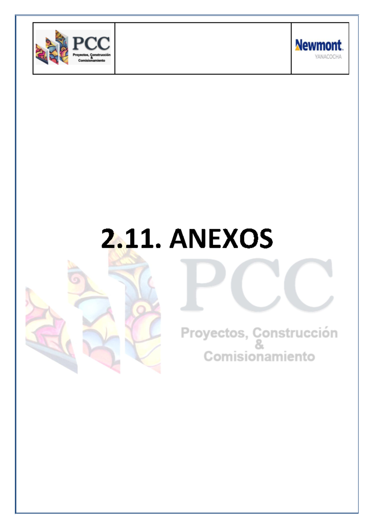 Anexos del Plan de Calidad - Proyecto Newmont Yanacocha - Studocu