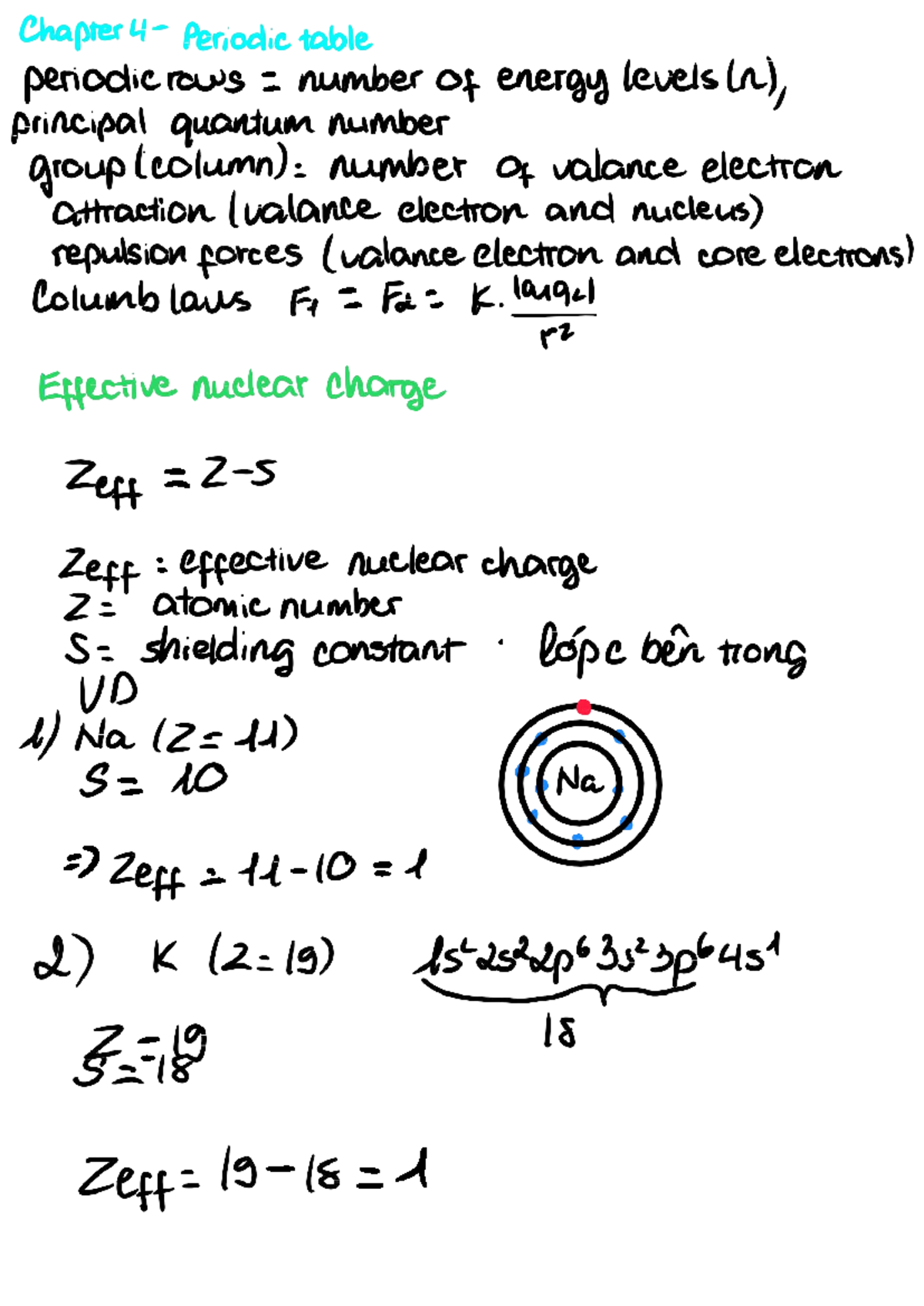 Chapter 5 & 6 Notes: Periodic Table, Atomic Properties, & Molecular ...