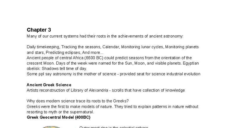 SCI 238 Final Exam Notes: Ancient Astronomy to Modern Physics - Studocu