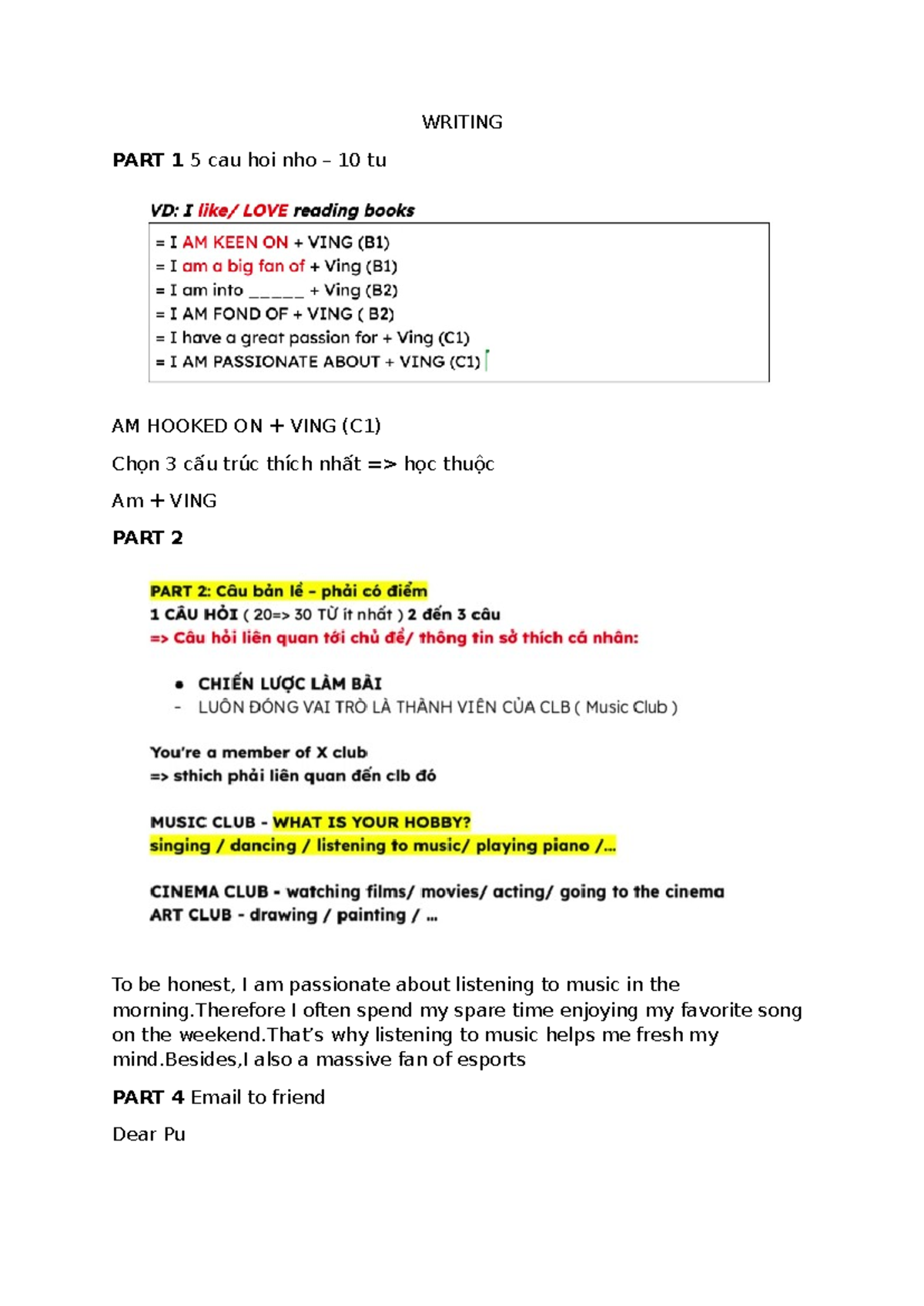 ADV - anh van - tiếng anh - WRITING PART 1 5 cau hoi nho – 10 tu AM ...