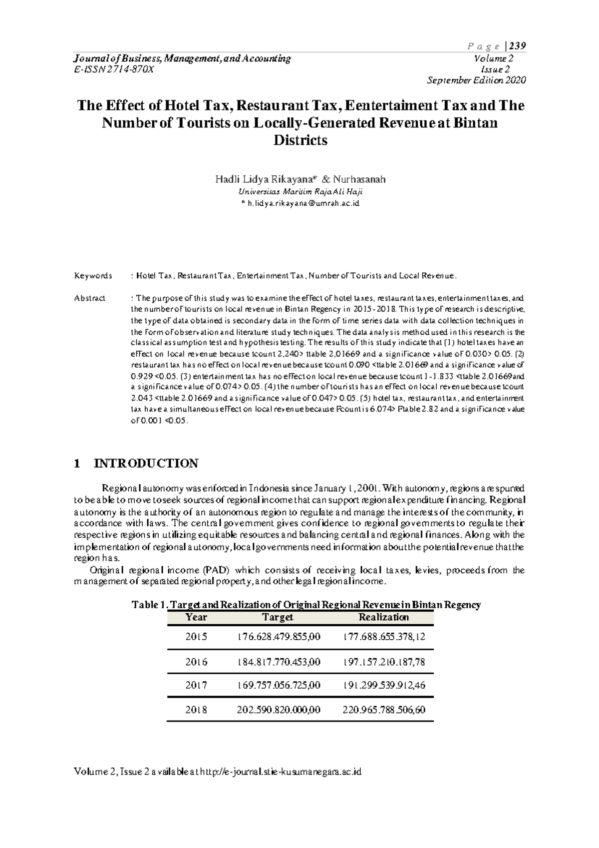 142-Article Text-558-4-10-202009 28 - Journal of Business, Management, and Accounting Volume 2 ...