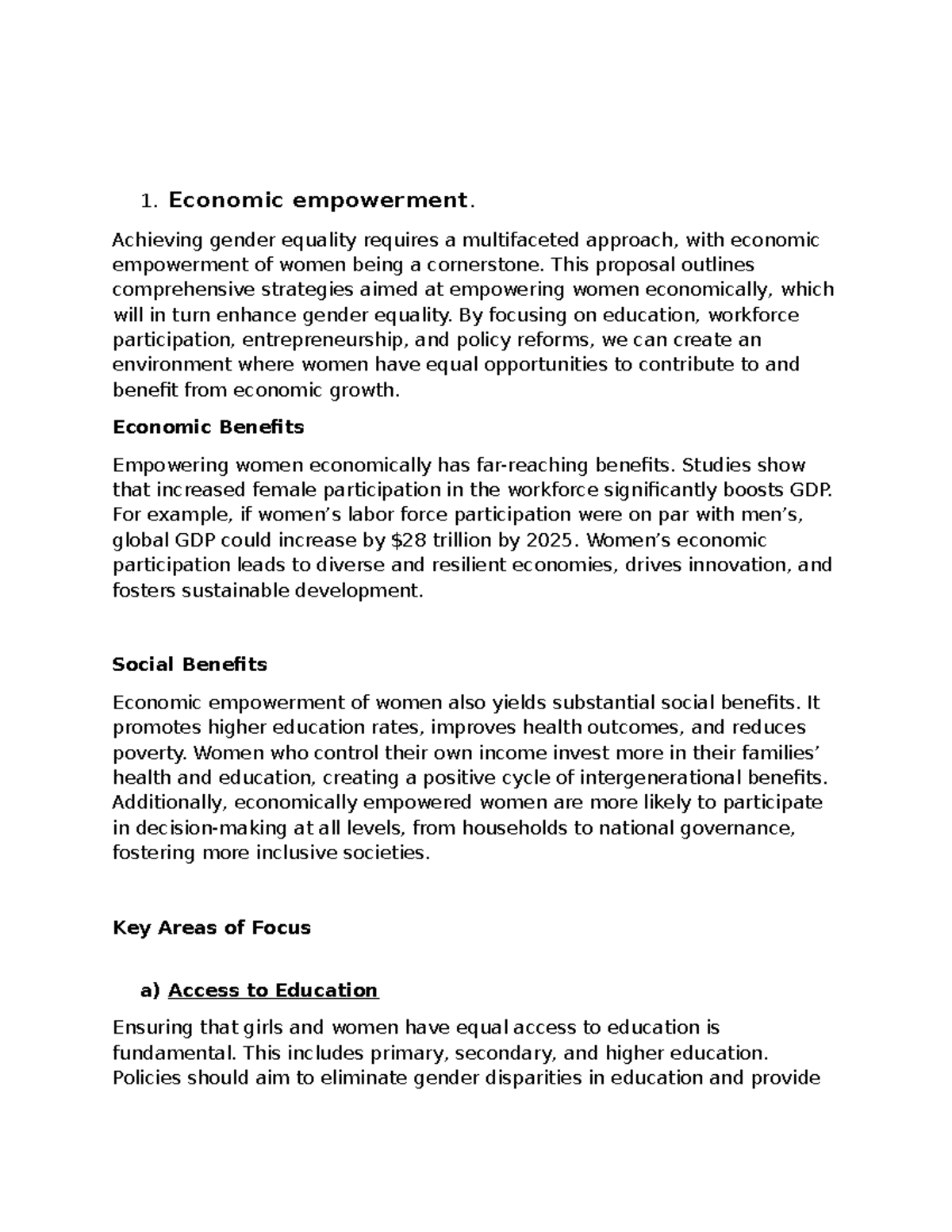 Gender AND THE LAW CAT - 1. Economic empowerment. Achieving gender ...