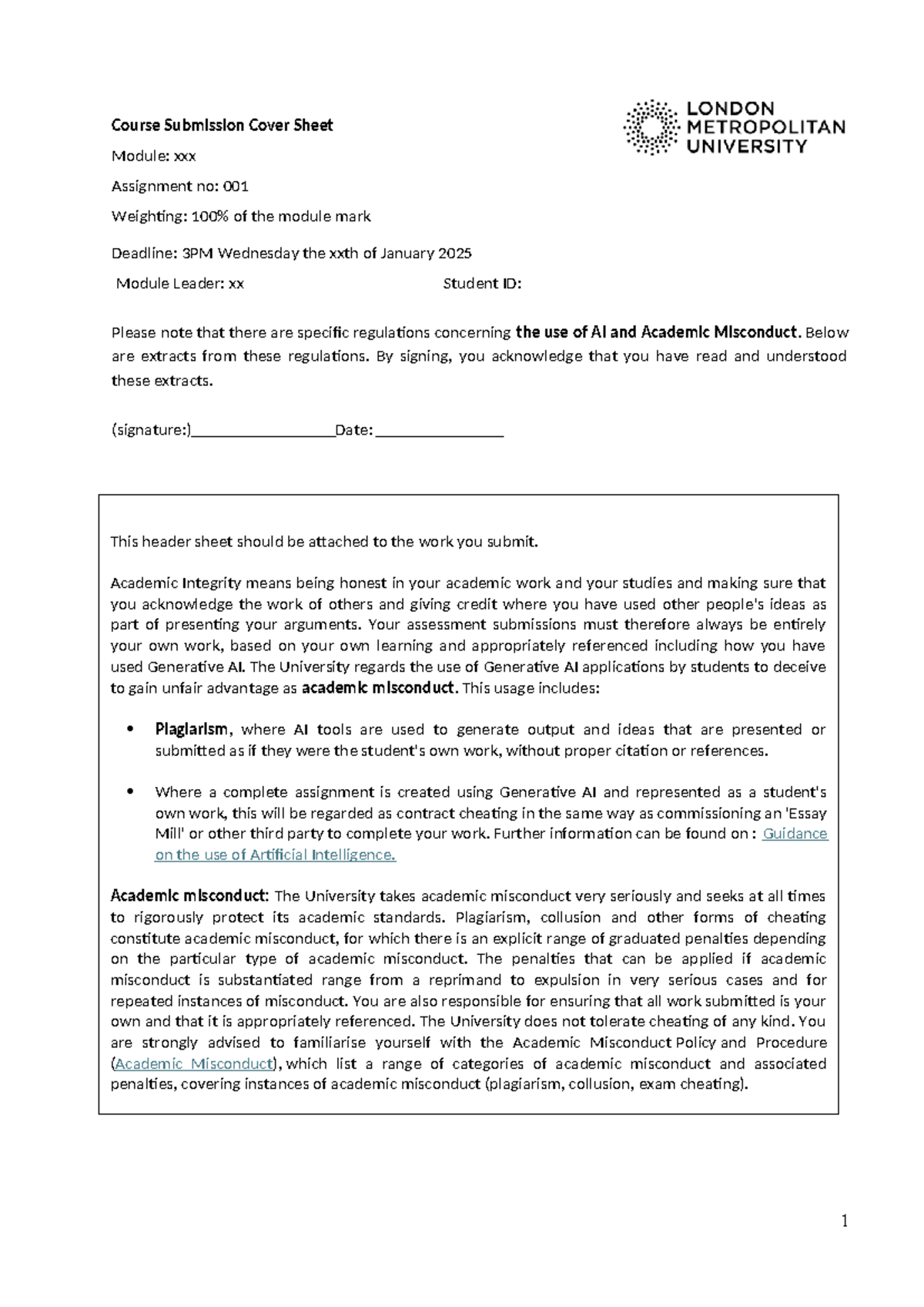 CS6003ES Advanced Software Engineering Assignment 001 Cover Sheet - Studocu