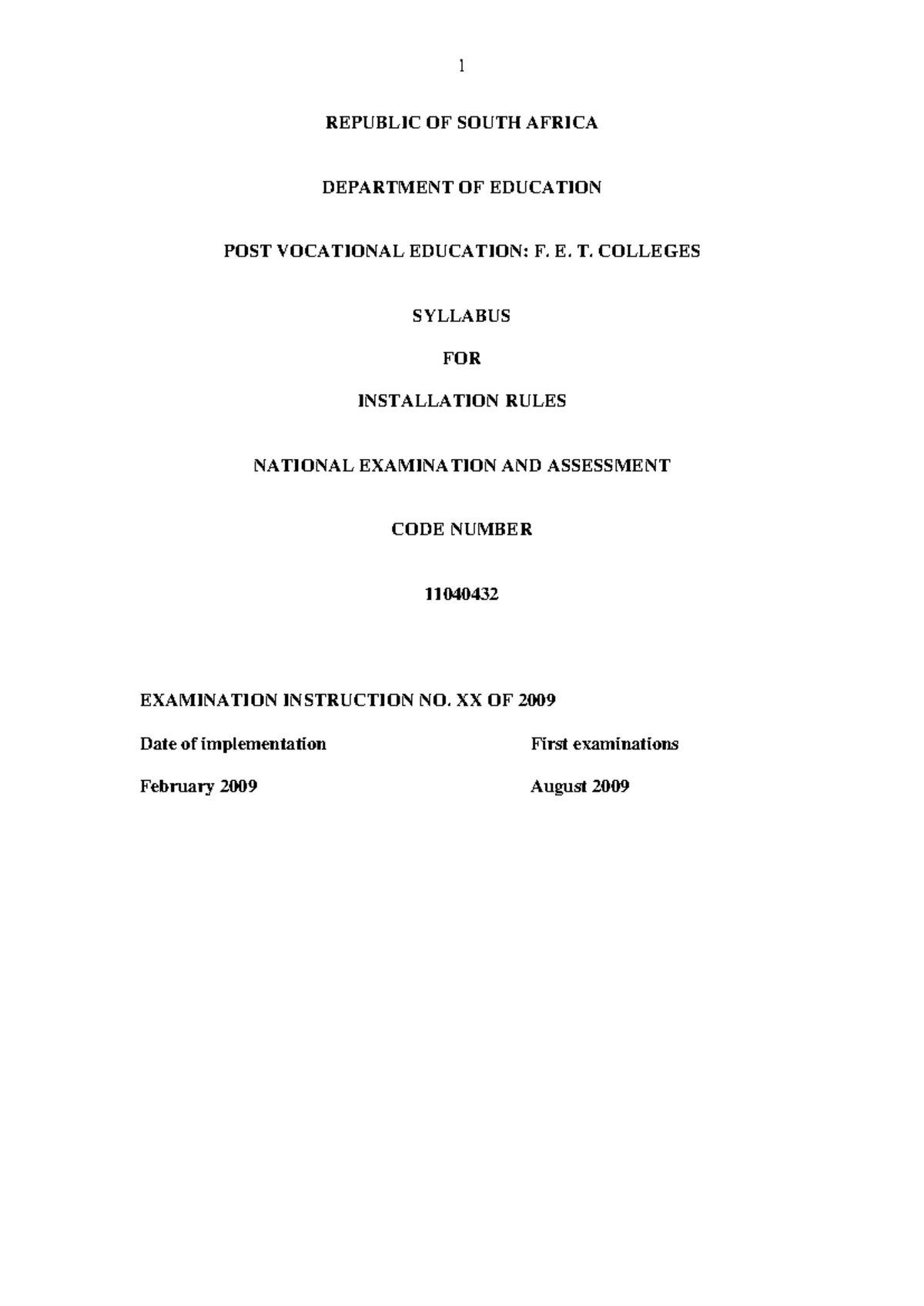 SANS 10198-2: Installation Rules and Procedures for Power Cables - Studocu