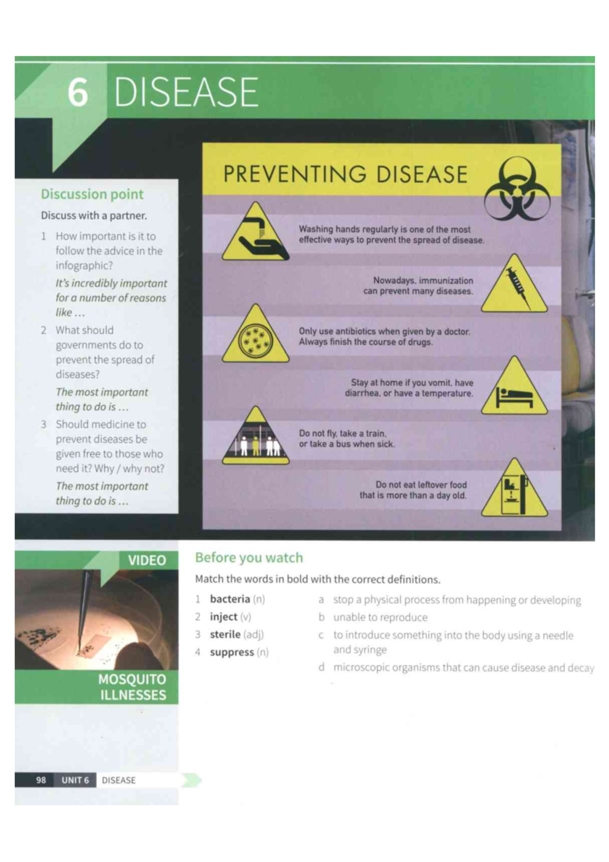 Unit 6. Skillful 3(2nd) Reading & Writing: Disease Prevention Insights ...