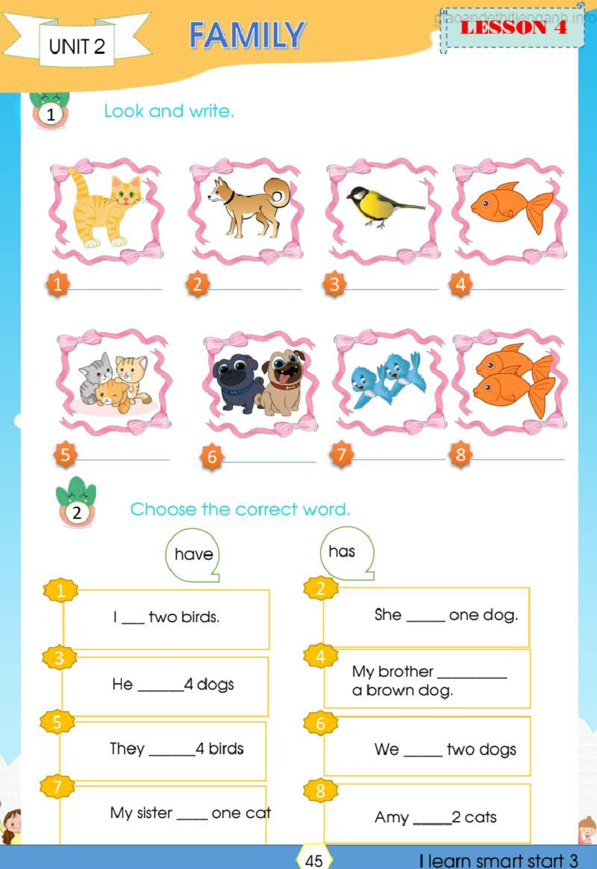 FAMILY LESSON 4 UNIT 2 - Pet Descriptions and Activities - Studocu