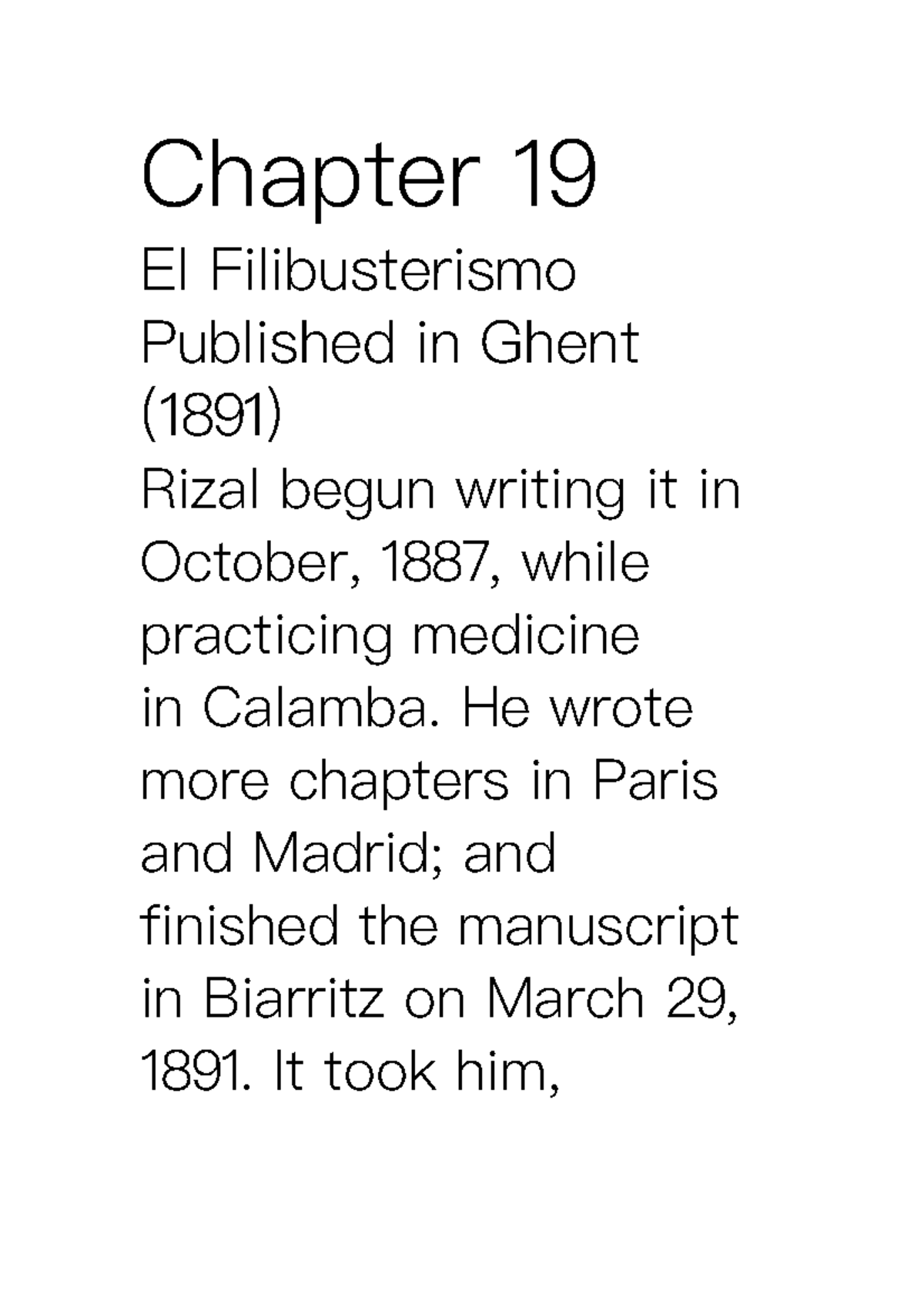 Chapter 19 El filibusterismo Published in ghent - Chapter 19 El ...