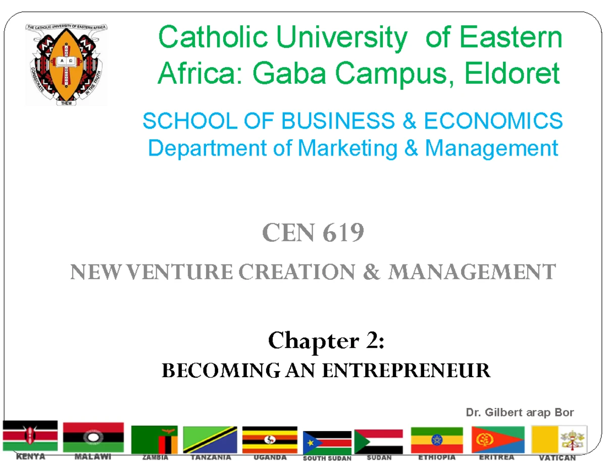 CEN 619 New Venture Creation Management: Chapter 3 - Creativity & Opportunity - Studocu