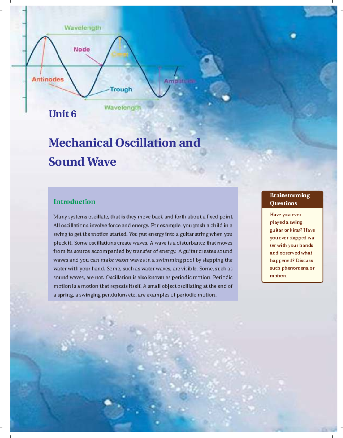 Unit 6: Mechanical Oscillation & Sound Waves - Key Concepts and ...