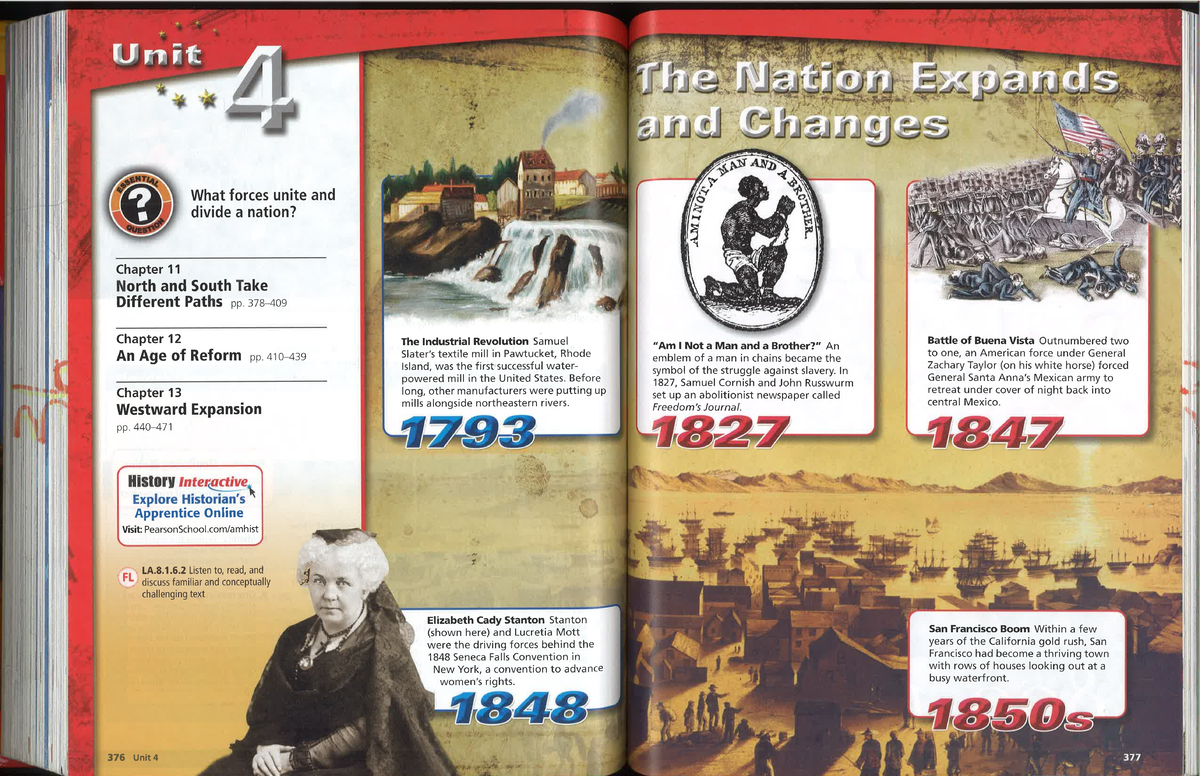 Chapter 11 Textbook Reading - nit 4 The Nation Expands and Changes AND ...