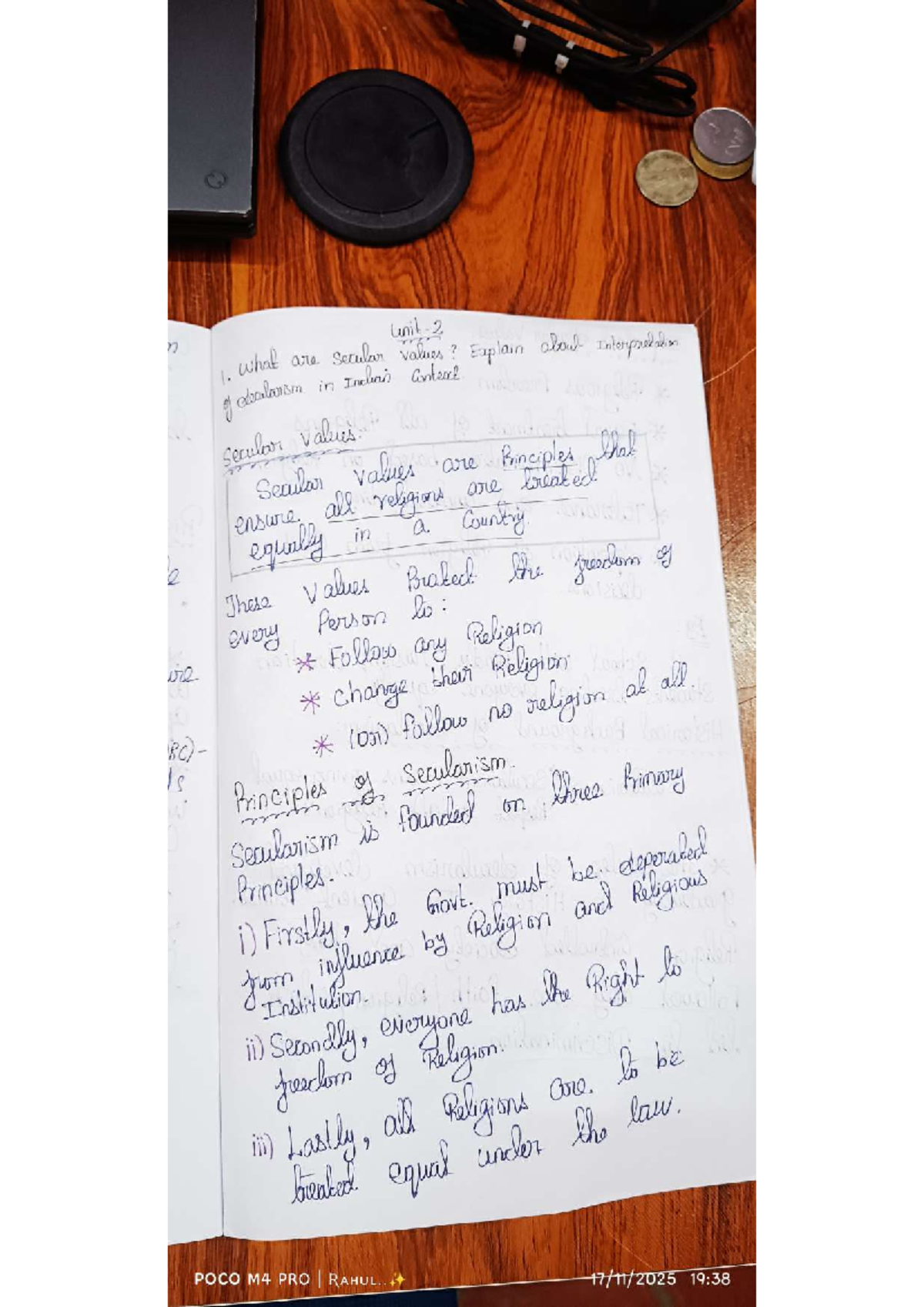 HVE 2 - Secular Values and Their Interpretation in India - Studocu