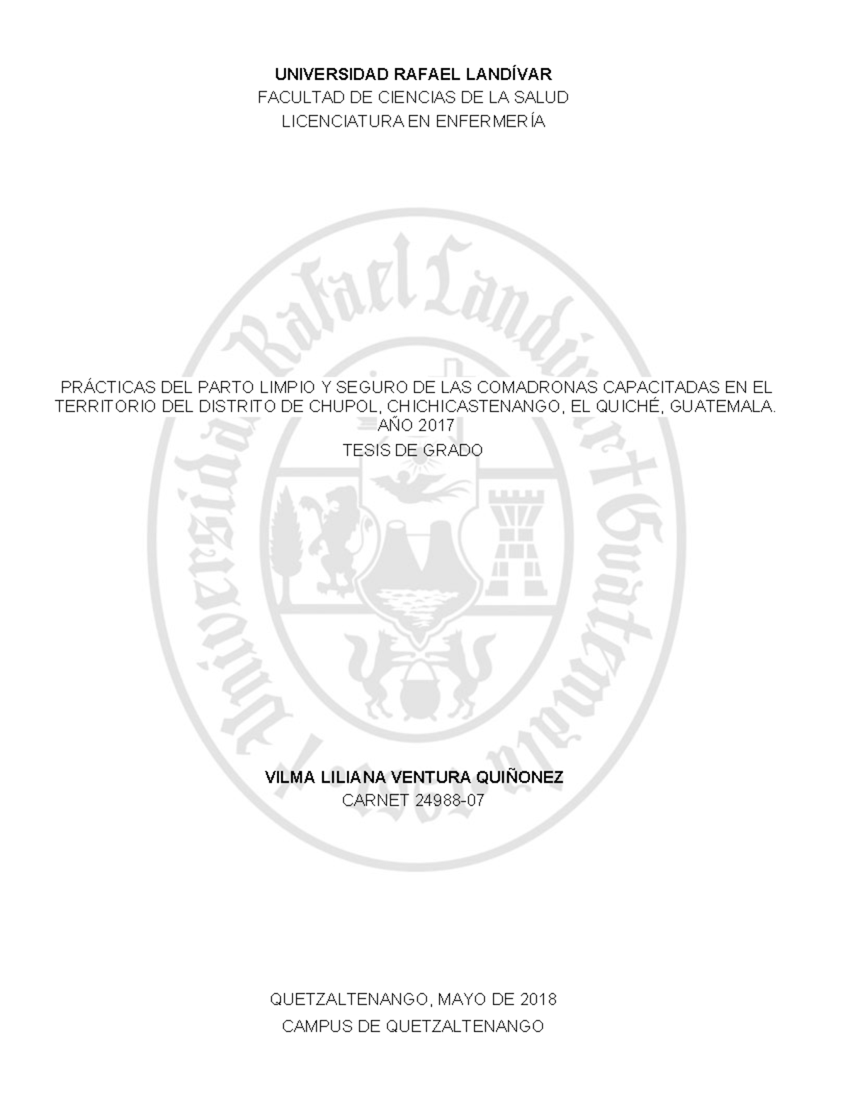 Ventura-Vilma - Alonzo Ruiz - PRÁCTICAS DEL PARTO LIMPIO Y SEGURO DE ...