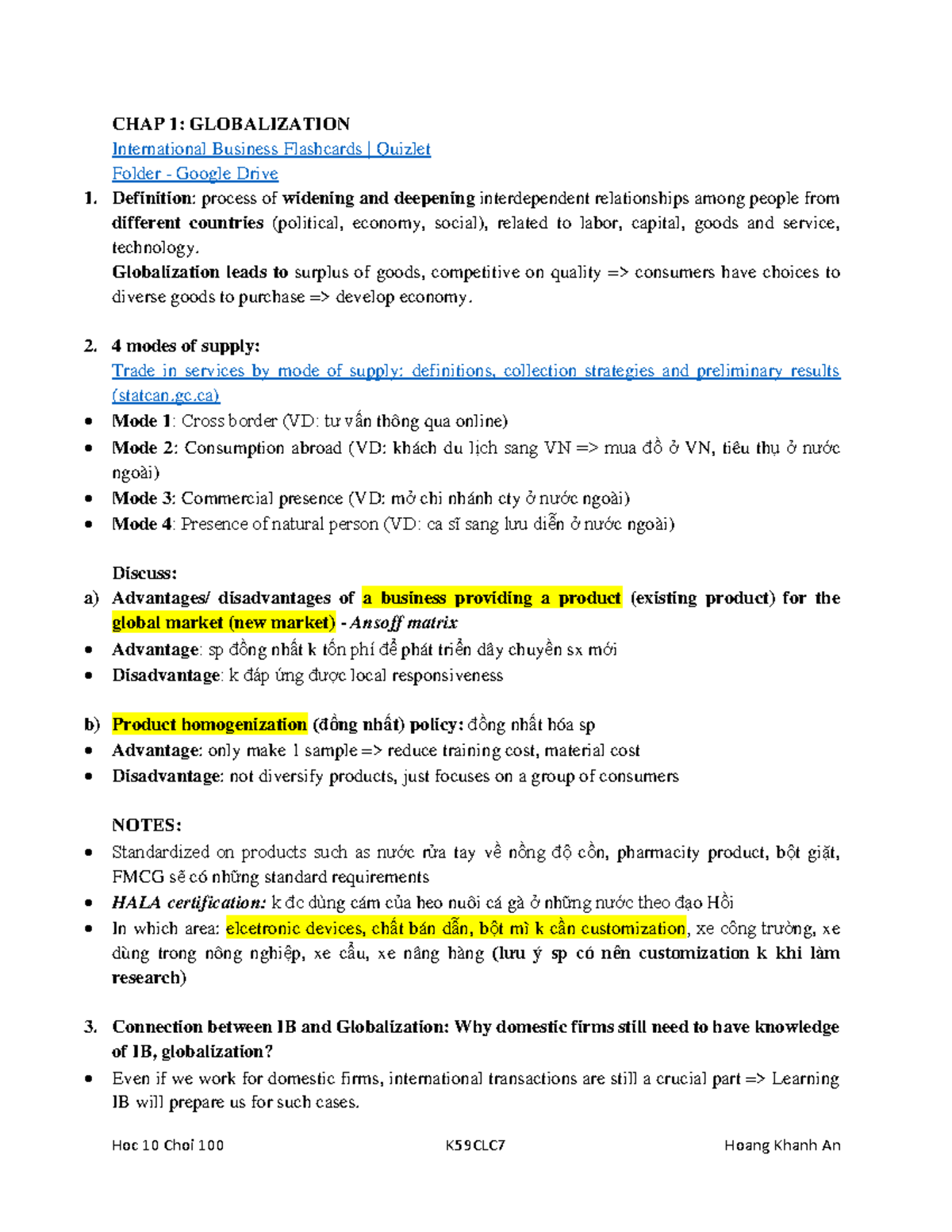 International Business: Key Concepts in Globalization & Culture (IB101 ...
