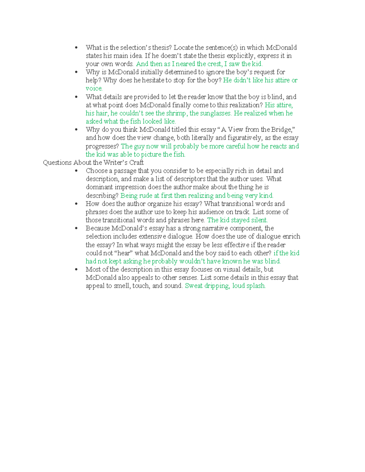 ENG 101: A View from the Bridge - Passage Summary and Analysis - Studocu
