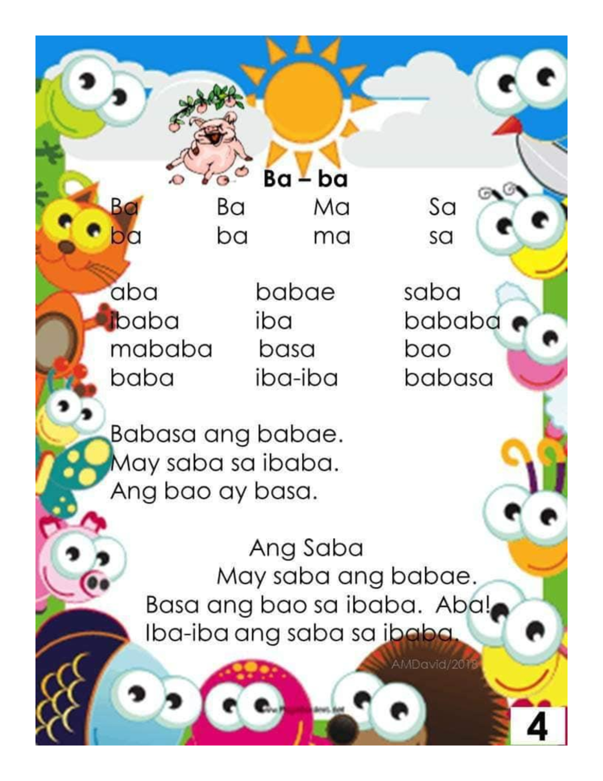 Filipino Reading Materials: Panimulang Pagbasa Lesson Notes - Studocu