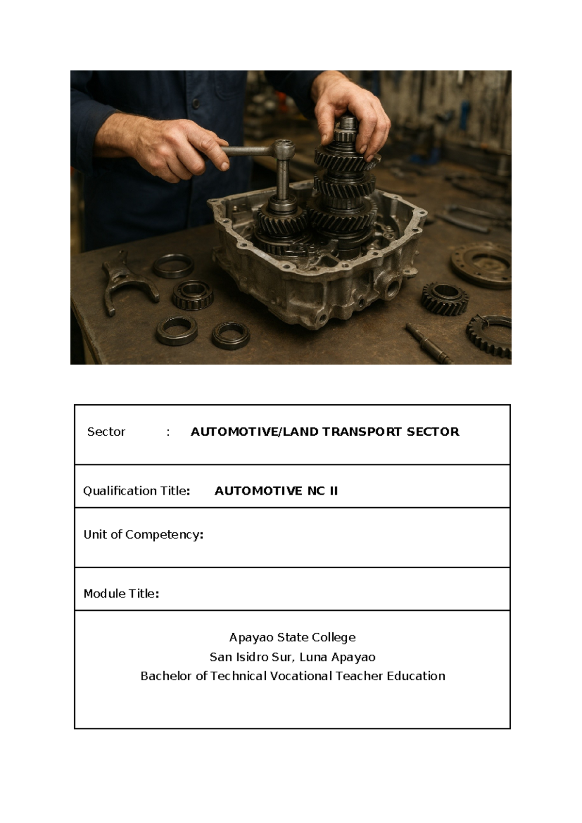 Automotive Technology NC II: Characteristics of Learners & Competencies ...