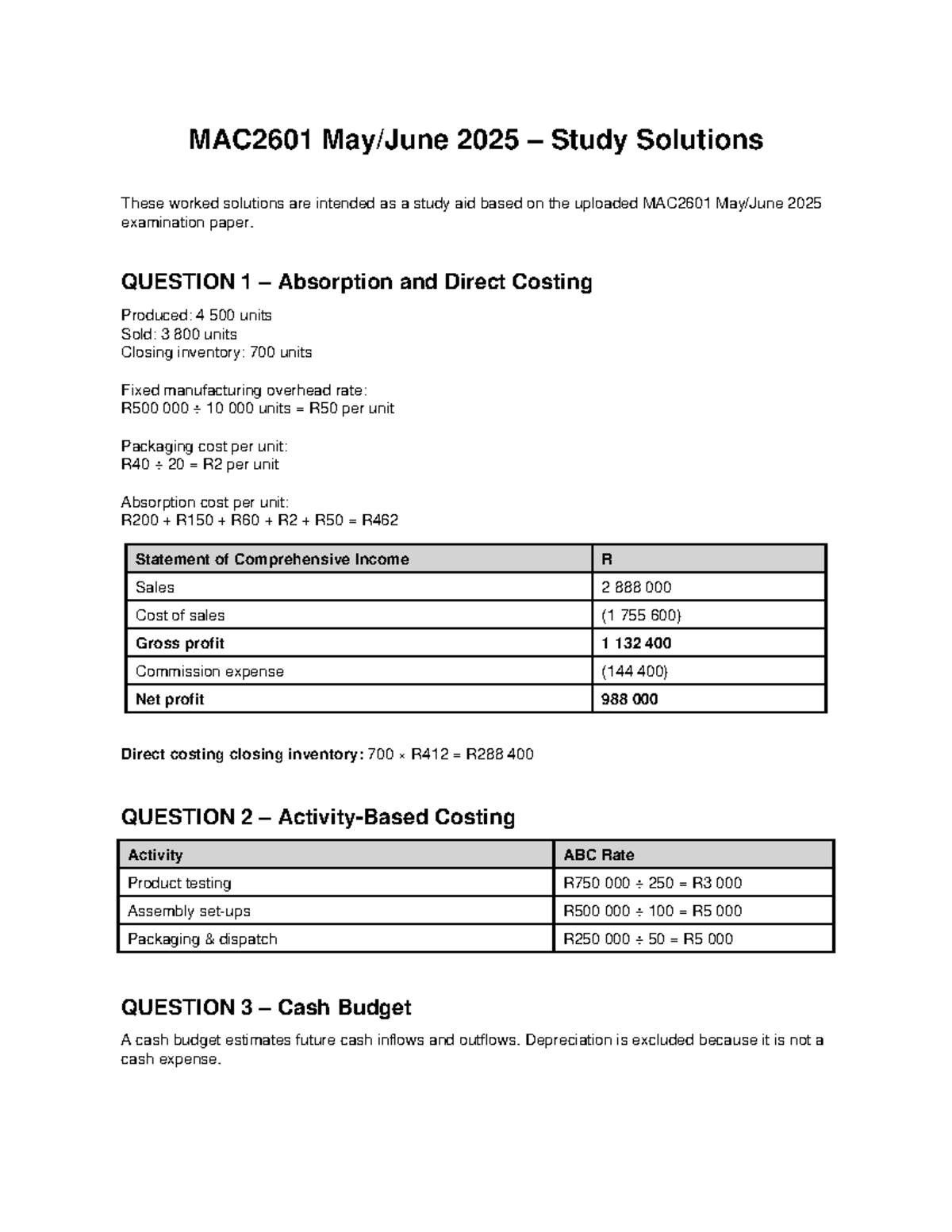 MAC2601 May/June 2025 Exam Study Solutions - Studocu