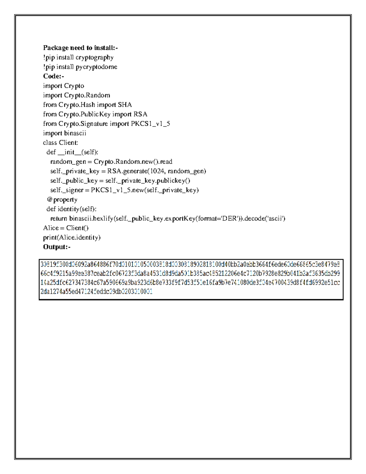 Final Practical Report on Cryptography and Blockchain Concepts - Studocu