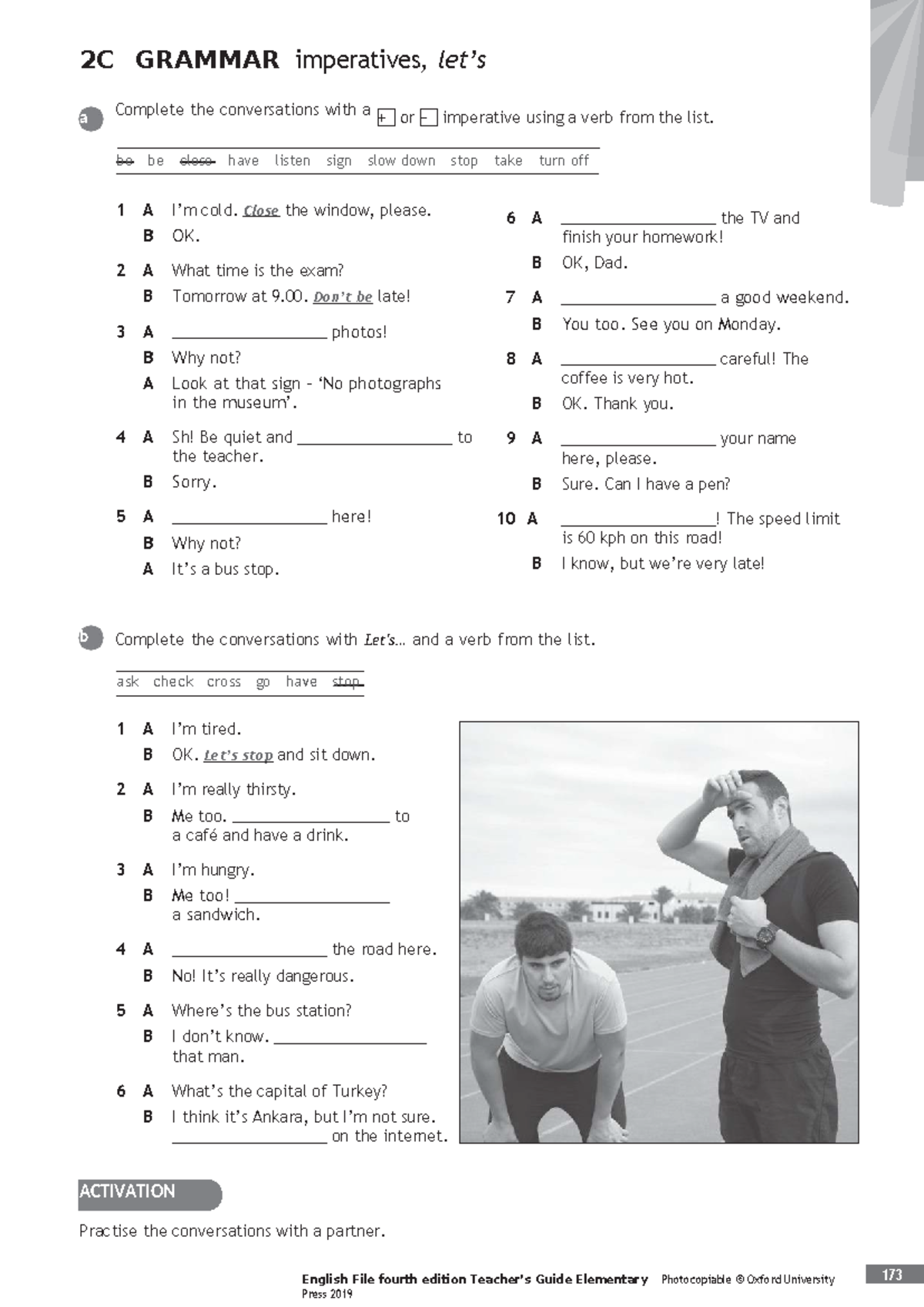 English File 4e Elementary TG: Grammar 2C - Imperatives Practice - Studocu