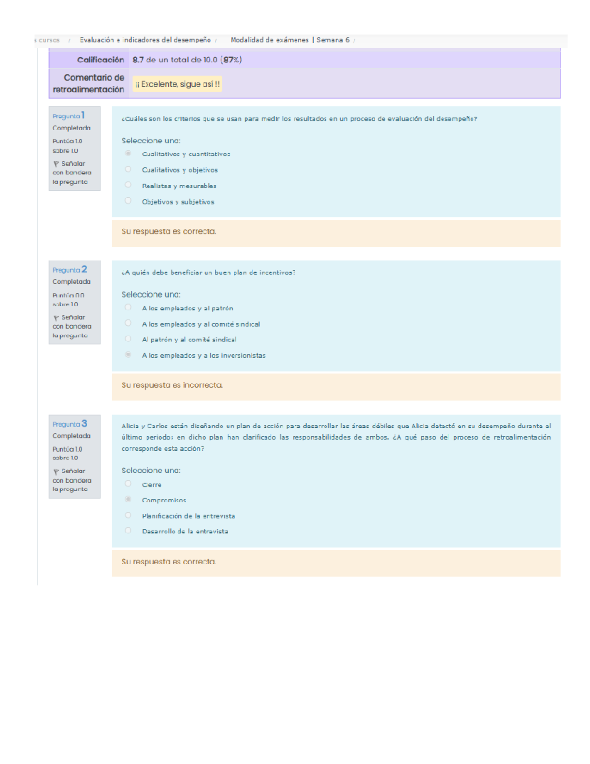 Examen sem 6 - Evaluacion_e_Indicadores_del_desempeño - Studocu