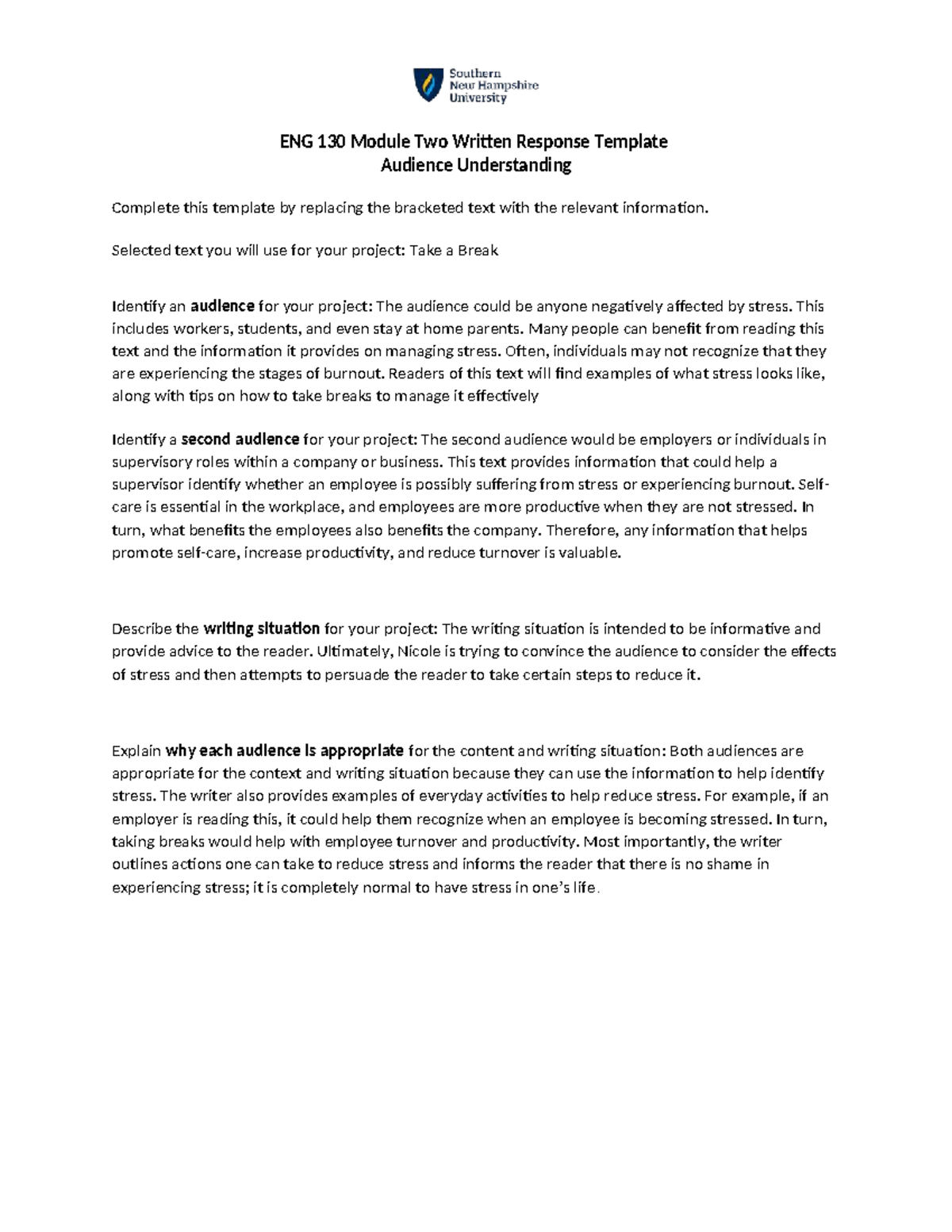 ENG 130 Module Two Written Response Template - ENG 130 Module Two ...