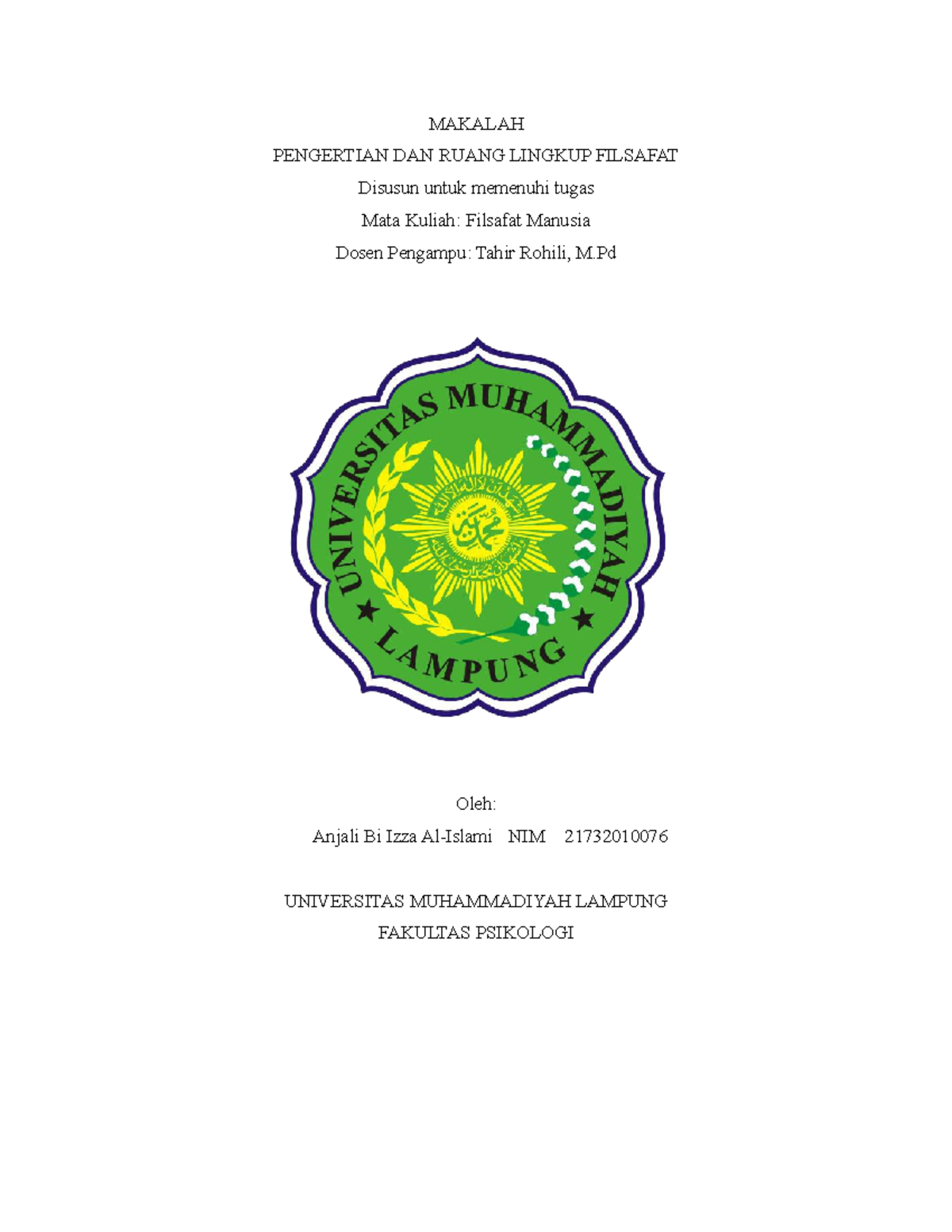 Pengertian DAN Ruang Lingkup Filsafat - Adapun tujuan dari penulisan ...