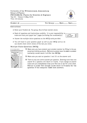 Topic TEST QP G11 ( Electrostatics 2023) - MARKS: 50 TIME: 1 hour This ...